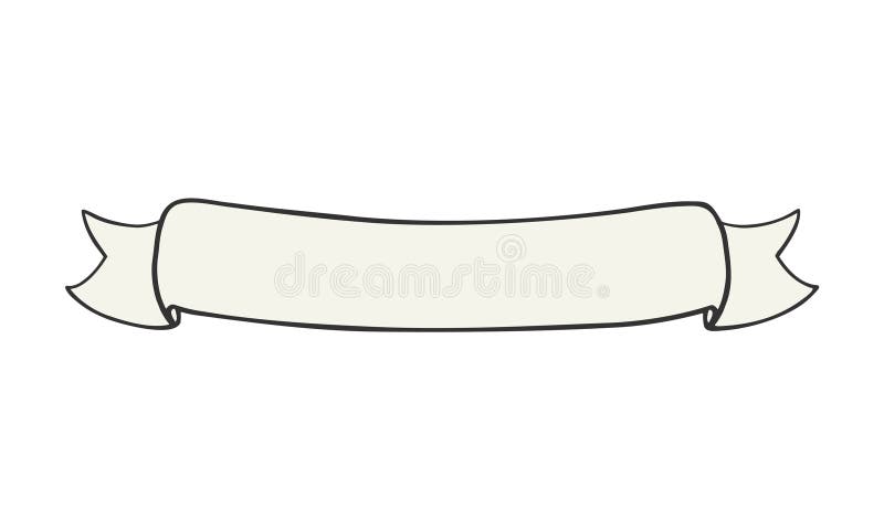 Cartoon ribbon hand draw stock vector. Illustration of label - 314200137