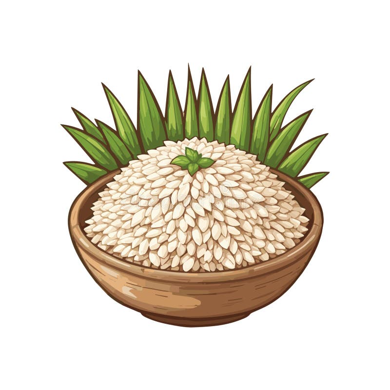 Rice Grain Cartoon Vector Illustration Stock Illustration ...