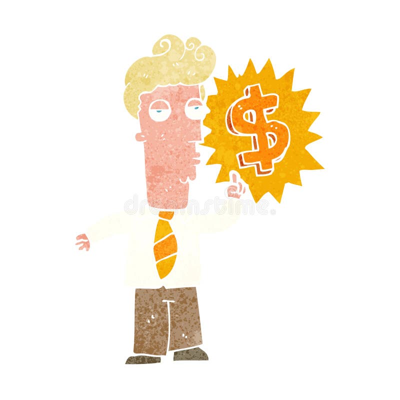 Cartoon rich man stock illustration. Illustration of sign - 52971077