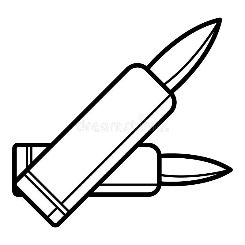 Cartoon rifle bullets stock vector. Illustration of rifle - 257721222