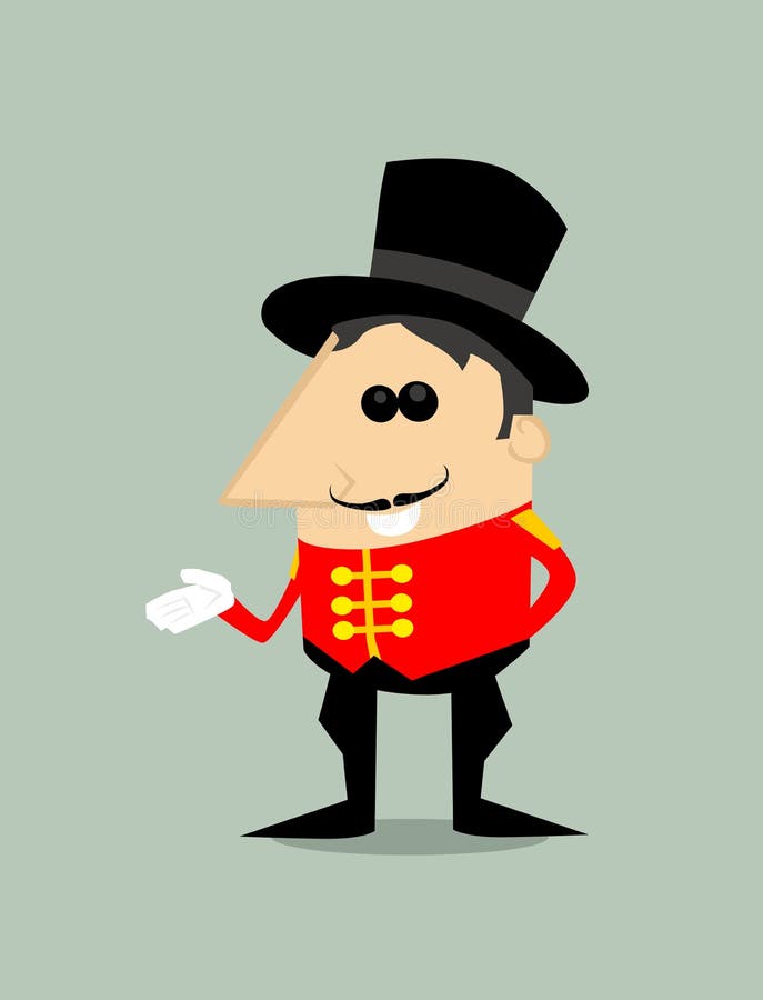 Cartoon Ringmaster Vector Illustration Background Stock Illustrations ...