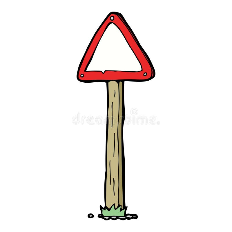 Cartoon road sign stock vector. Illustration of sign - 37011735