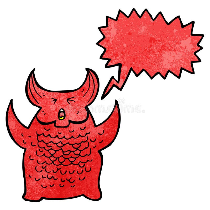 Cartoon roaring demon stock vector. Illustration of artwork - 38046115