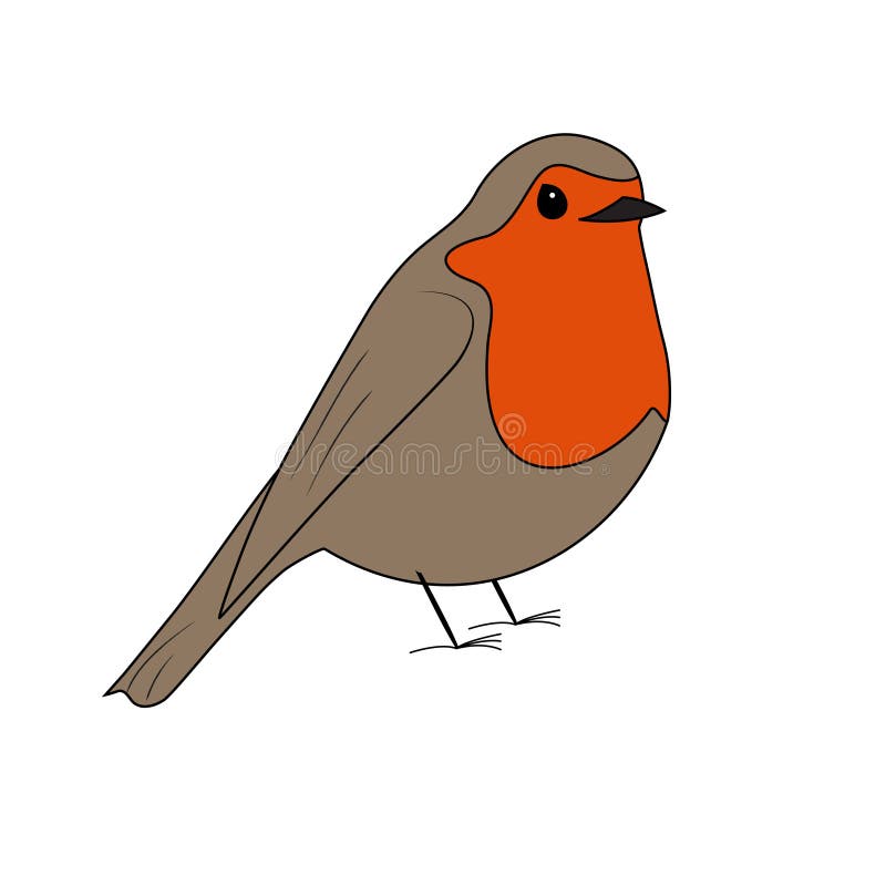 Cartoon robin vector stock vector. Illustration of breast - 49590819