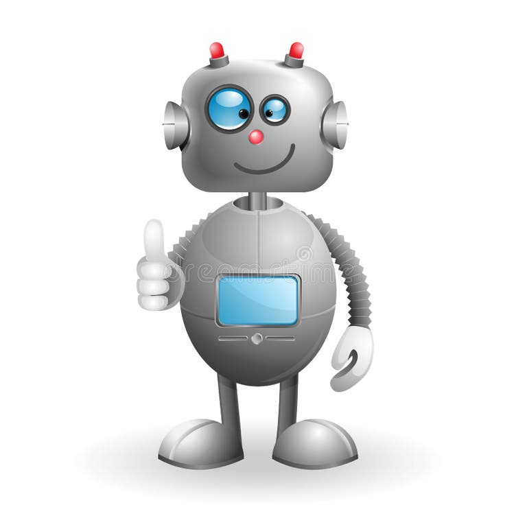 Cute Smiling Cartoon Robot Stock Illustrations – 4,013 Cute Smiling ...