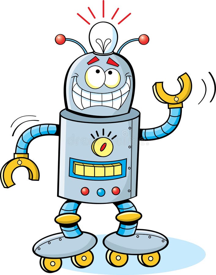 Cartoon Robot stock vector. Illustration of cartoon, thinking - 25457851