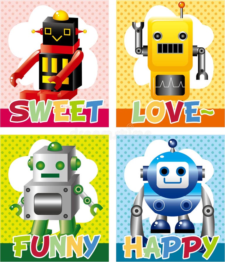 Cartoon Robot Card Stock Illustrations – 3,468 Cartoon Robot Card Stock ...