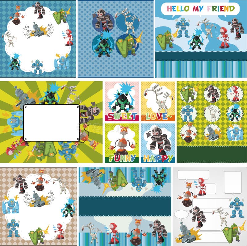 Cartoon Robot Card Stock Illustrations – 3,349 Cartoon Robot Card Stock ...