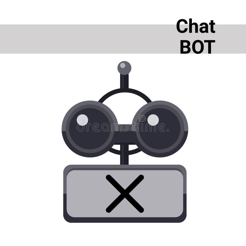 Cartoon Robot Face Silent Cute Emotion Chat Bot Icon Stock Vector ...