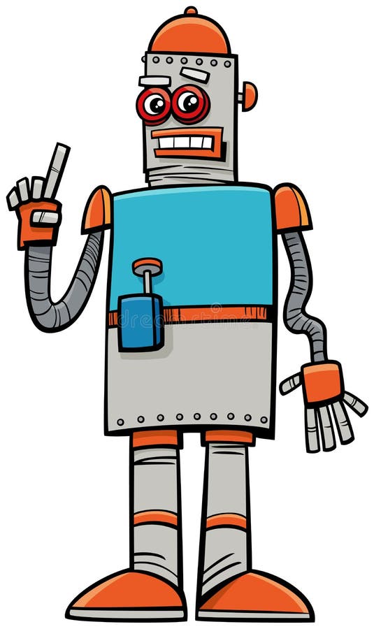 Cartoon Robot Fantasy Comic Character Stock Vector - Illustration of ...