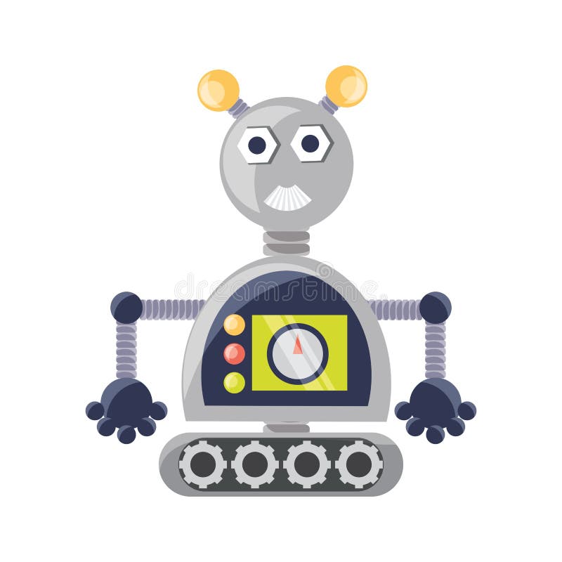 Cartoon robot icon stock illustration. Illustration of humanoid - 147250855