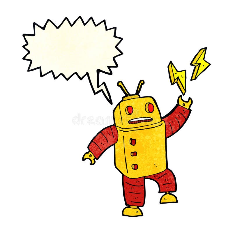 Cartoon Robot Talking Stock Illustrations – 1,694 Cartoon Robot Talking ...