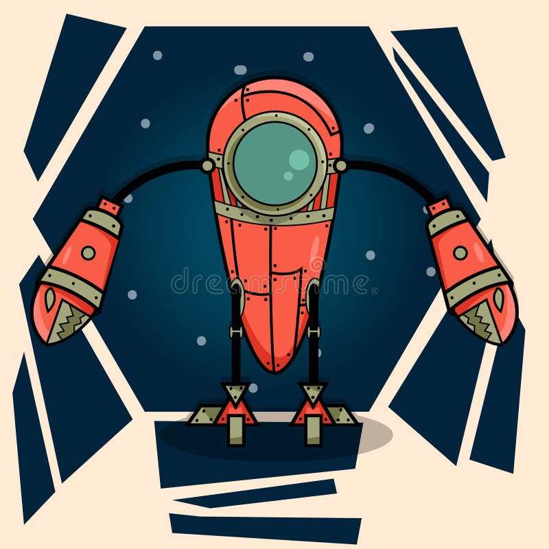 Cartoon Robot stock vector. Illustration of computer - 39699328