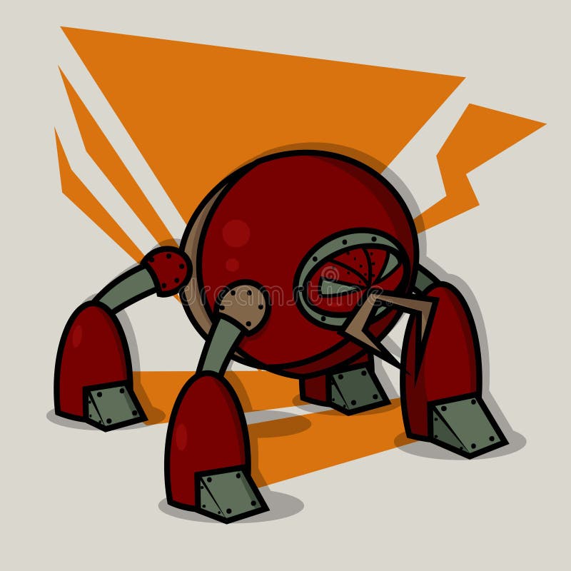 Cartoon Robot stock vector. Illustration of friendly - 39699397