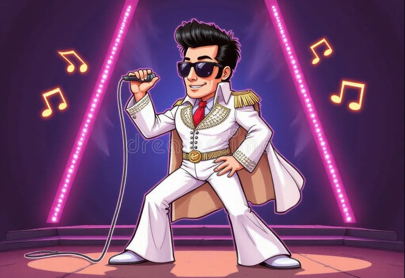 Cartoon of an Rock and Roll Singer Stock Illustration - Illustration of ...