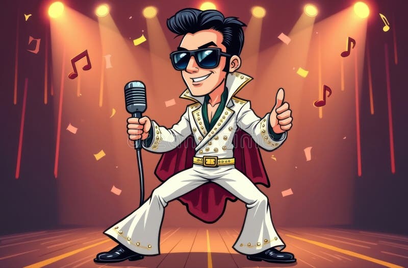 Cartoon of an Rock and Roll Singer Stock Illustration - Illustration of ...