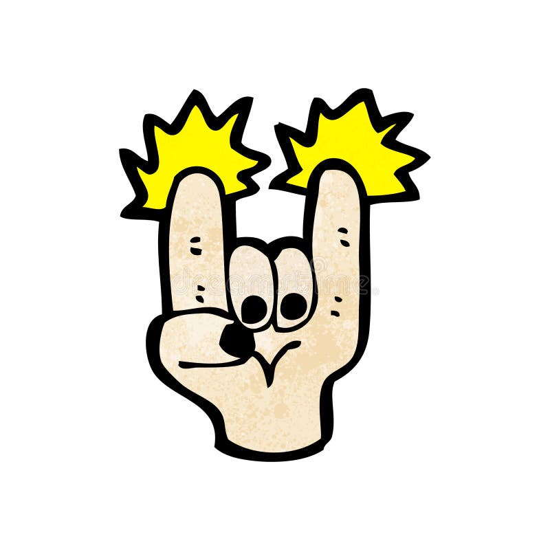 Cartoon rock sign symbol stock vector. Illustration of cartoon - 38061007