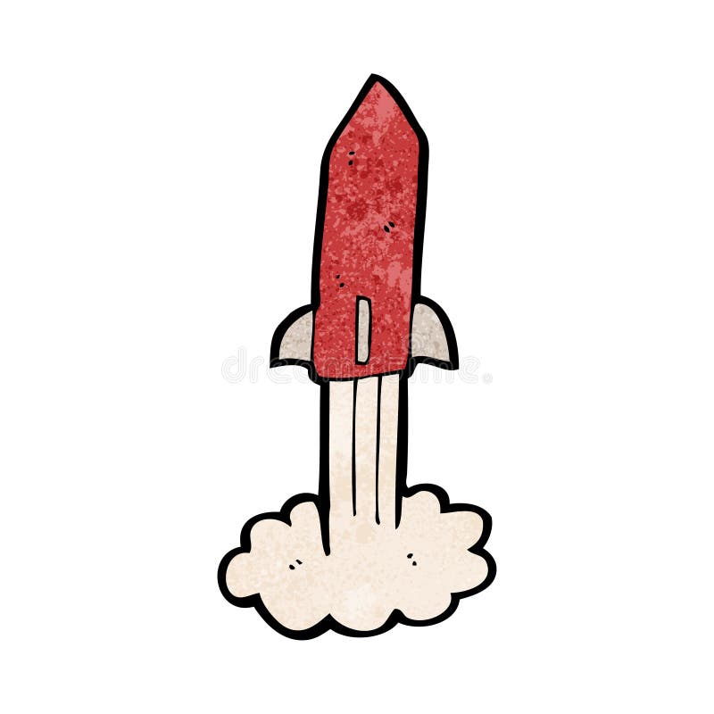 Cartoon rocket stock vector. Illustration of hand, cute - 38070772