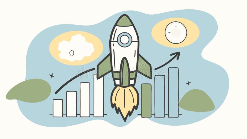 Startup Rocket Launch Business Growth Success Chart Graphic Goal Future ...