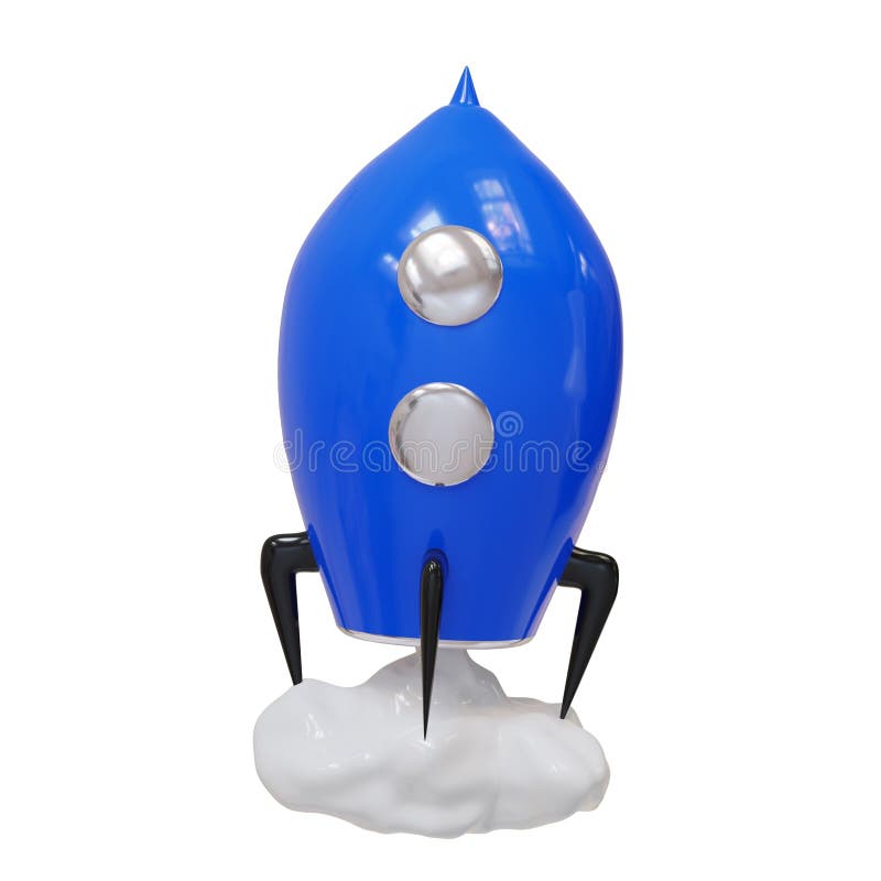 Cartoon Rocket. Isolated on White Background Stock Illustration ...