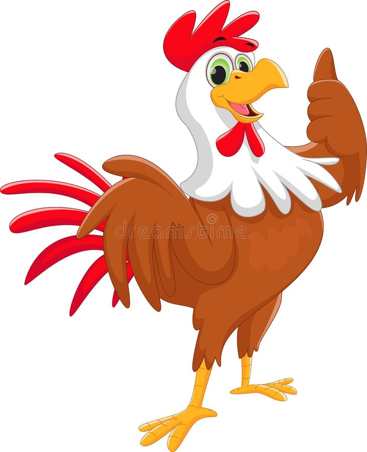 Cartoon Rooster Give Thumb Up Stock Vector - Illustration of animal ...