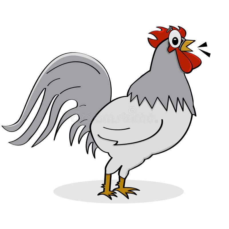 Cartoon rooster stock vector. Illustration of bird, chicken - 38329637