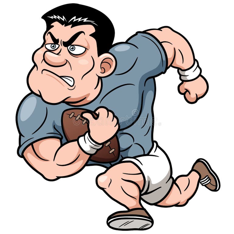Cartoon Rugby player stock vector. Illustration of young - 32465571