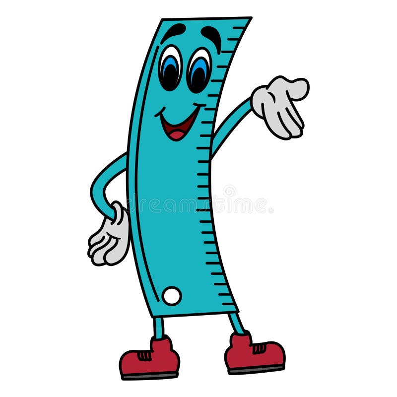 Cartoon Ruler stock vector. Illustration of book, ruler - 276802372