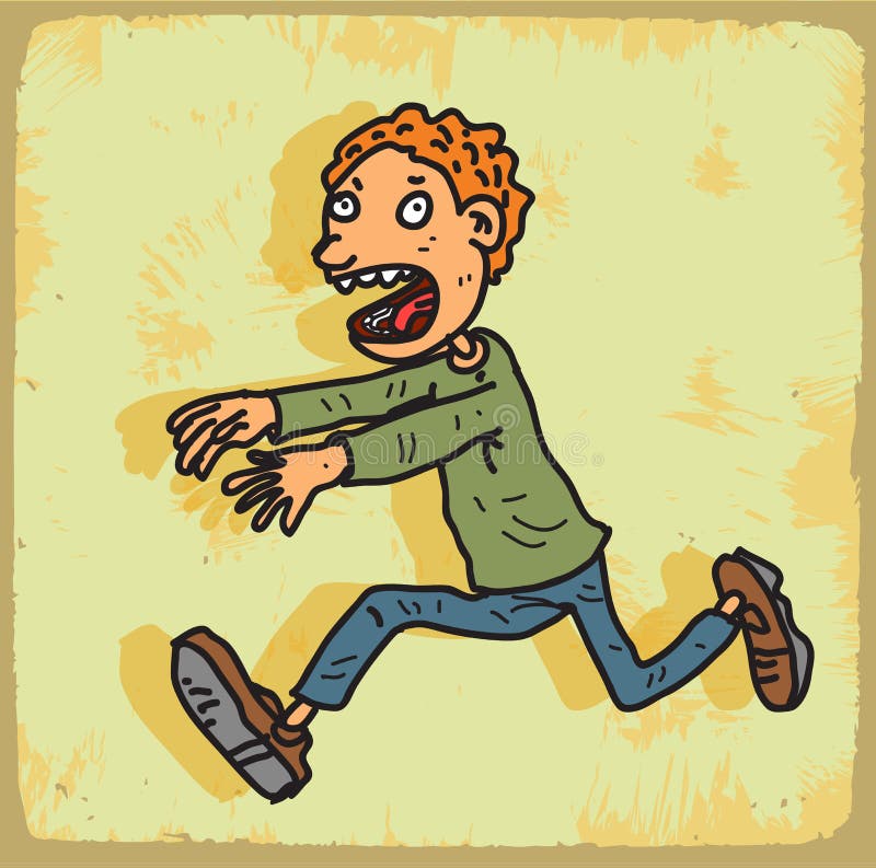 Cartoon Run Illustration, Vector Icon Stock Vector - Illustration of ...