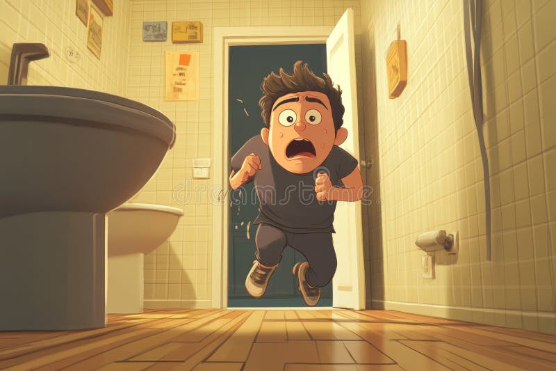 Cartoon Runner in Dynamic Motion Stock Illustration - Illustration of ...