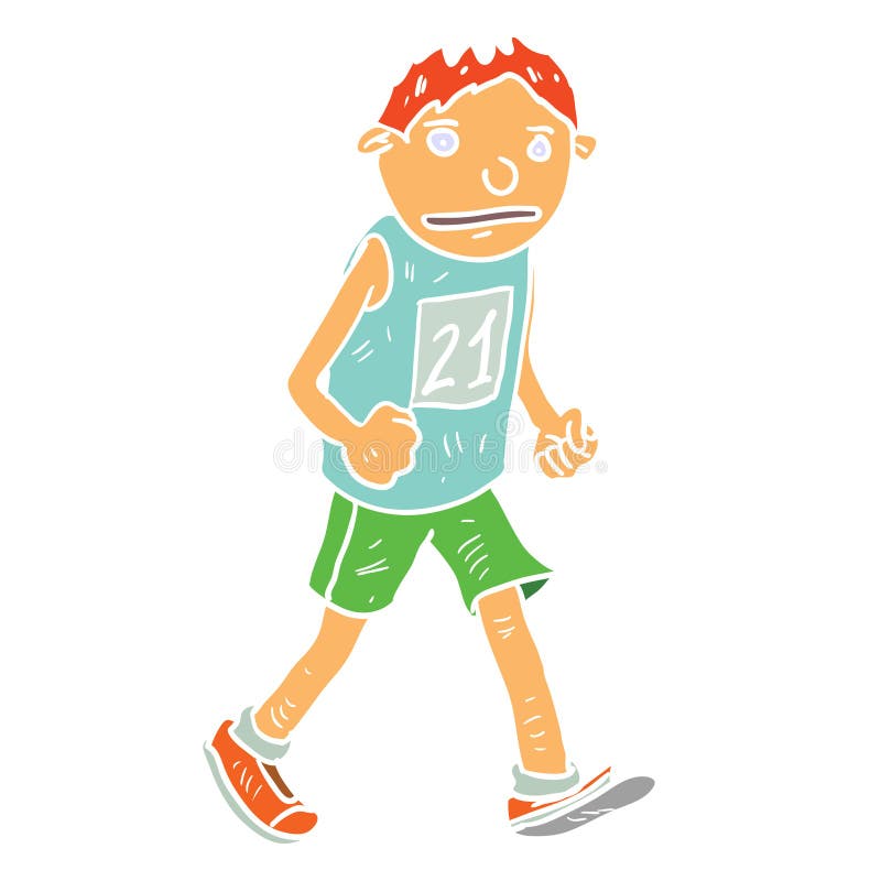 Cartoon Runner Illustration Stock Vector - Illustration of characters ...