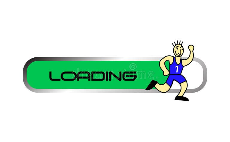 Cartoon Runner Loading Concept Stock Vector - Illustration of internet ...