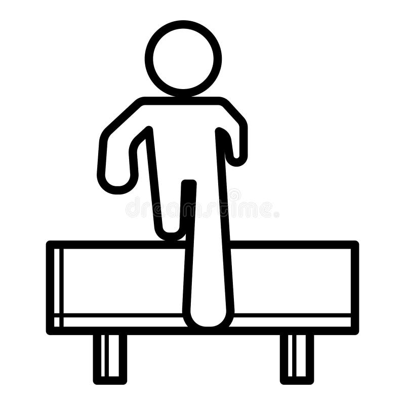 Cartoon jump obstacle stock vector. Illustration of flat - 257650386