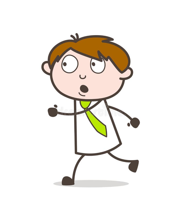 Cartoon Running Man Character Vector Stock Illustration - Illustration ...