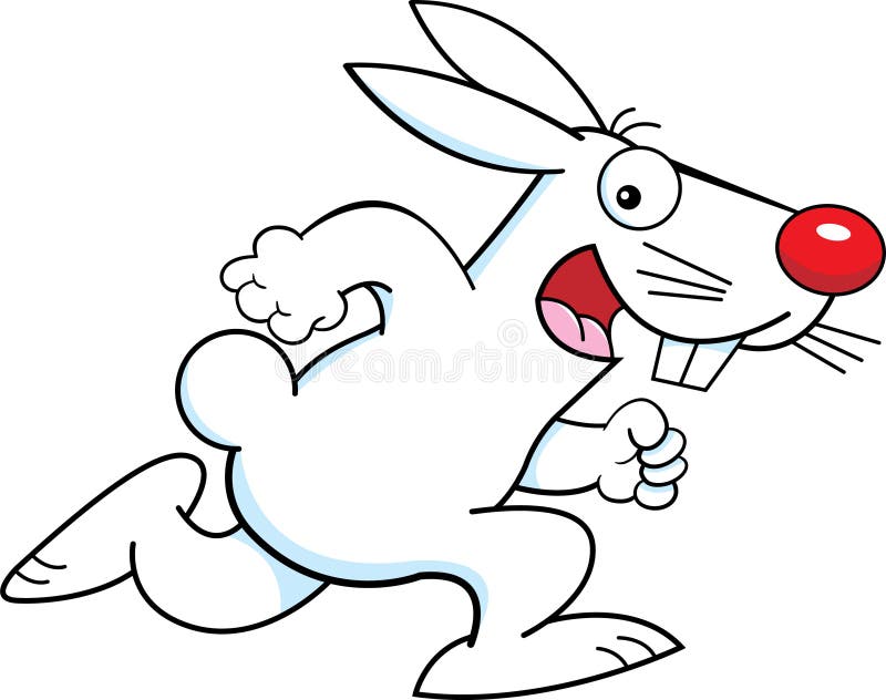 Cartoon running rabbit stock vector. Illustration of animal - 31886793