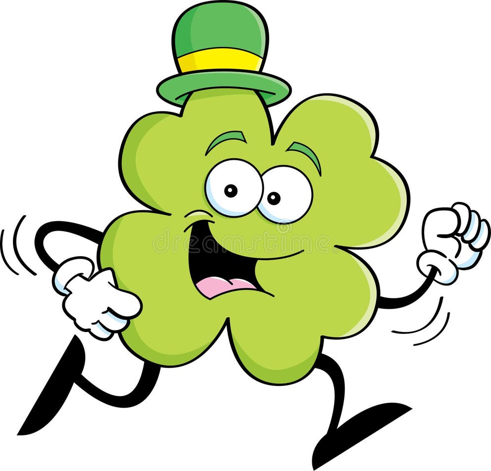 Cartoon Running Shamrock Stock Illustrations – 32 Cartoon Running ...