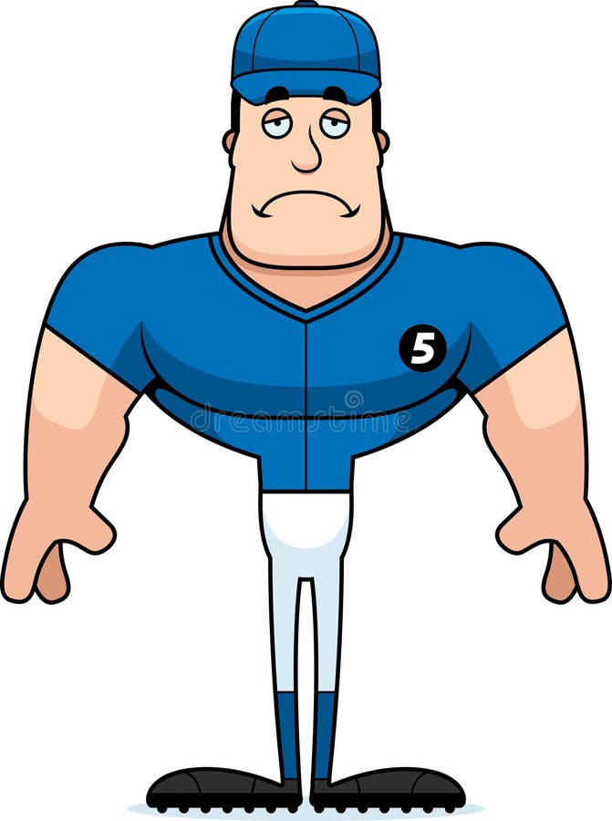 Cartoon Sad Baseball Player Stock Vector - Illustration of player ...