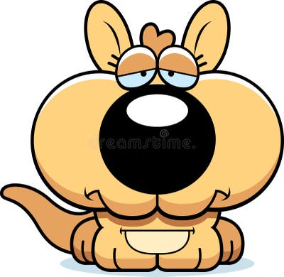Cartoon Sad Kangaroo stock vector. Illustration of frowning - 47475314