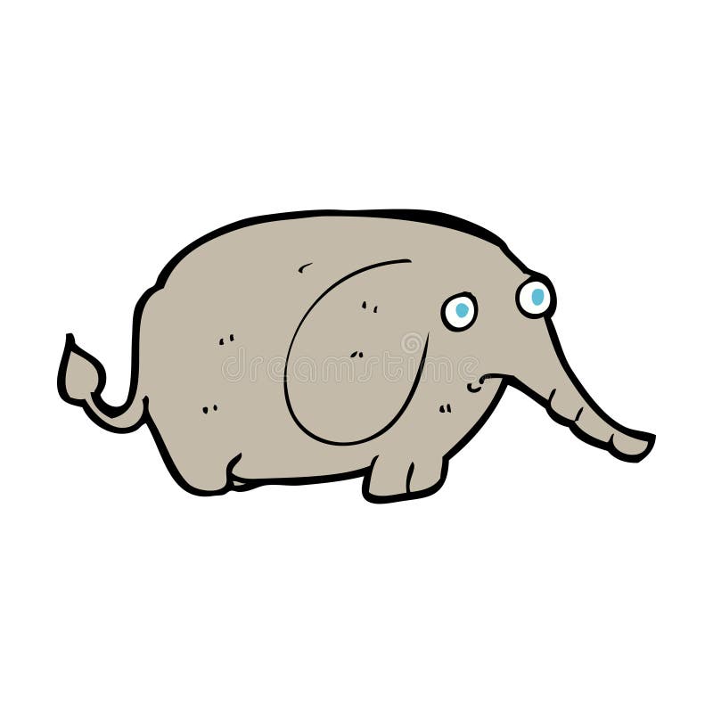 Cartoon Sad Little Elephant Stock Vector - Illustration of drawing ...