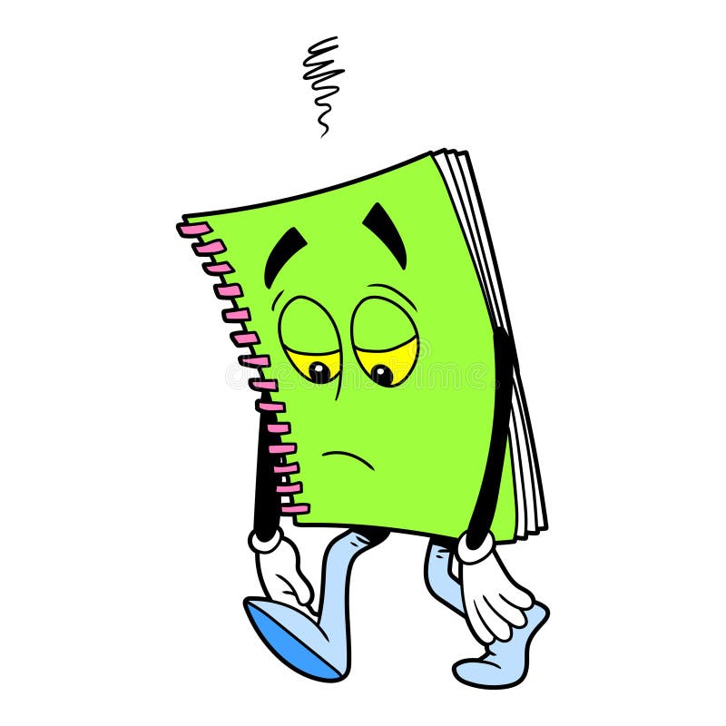 Sad notebook stock vector. Illustration of unique, notebook - 274846692
