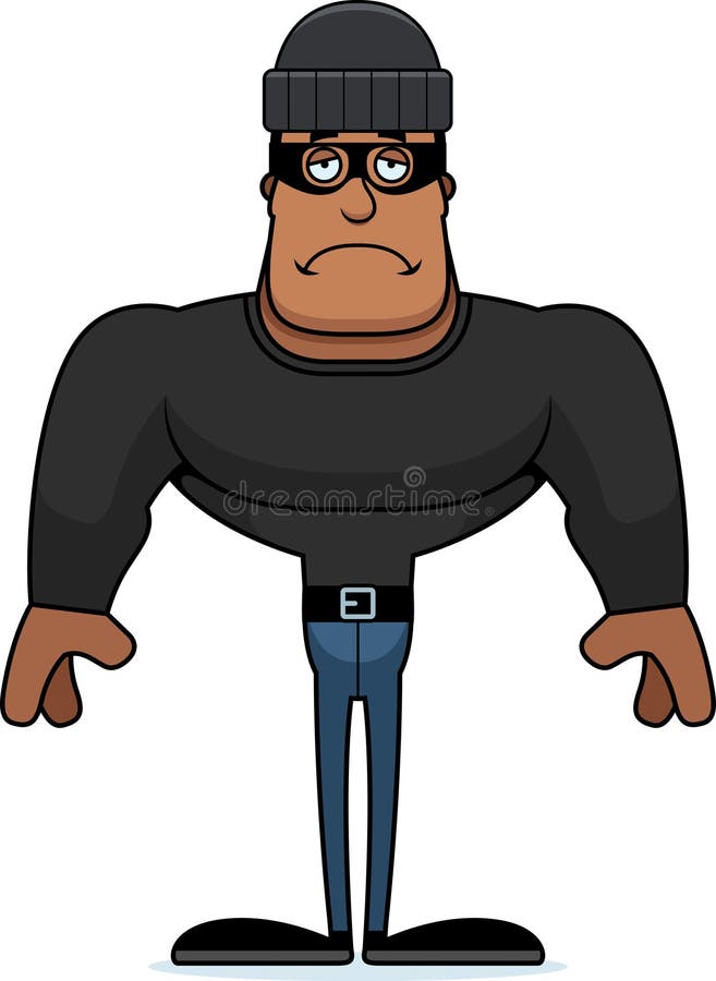 Cartoon Sad Thief stock vector. Illustration of vector - 116635076