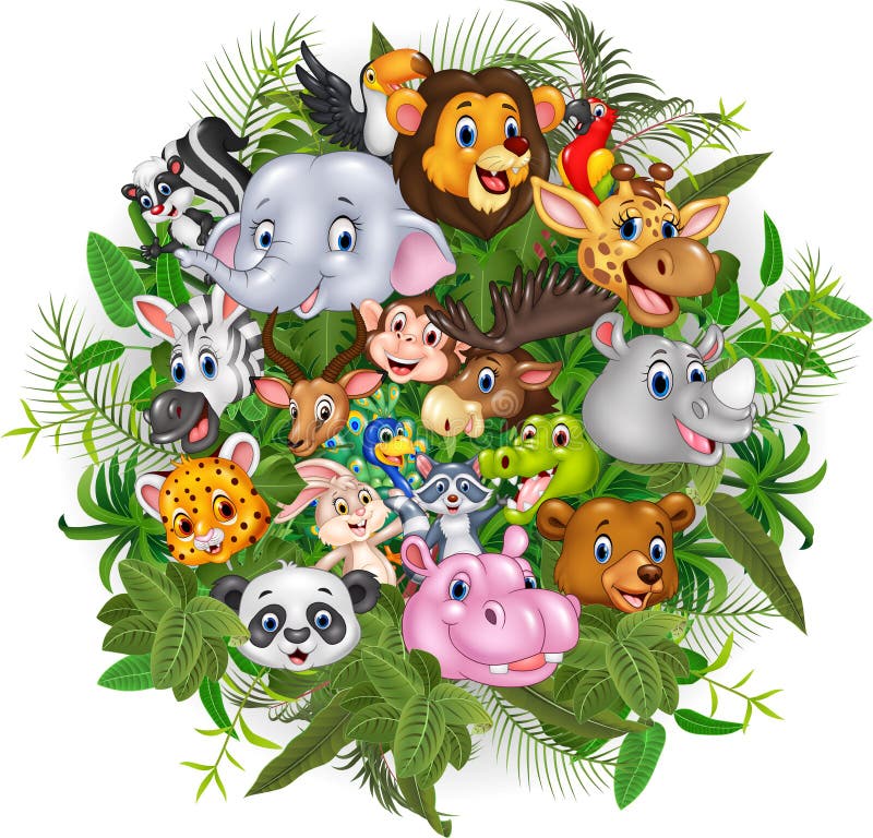 Cartoon Safari - Illustration for the Children Stock Illustration ...