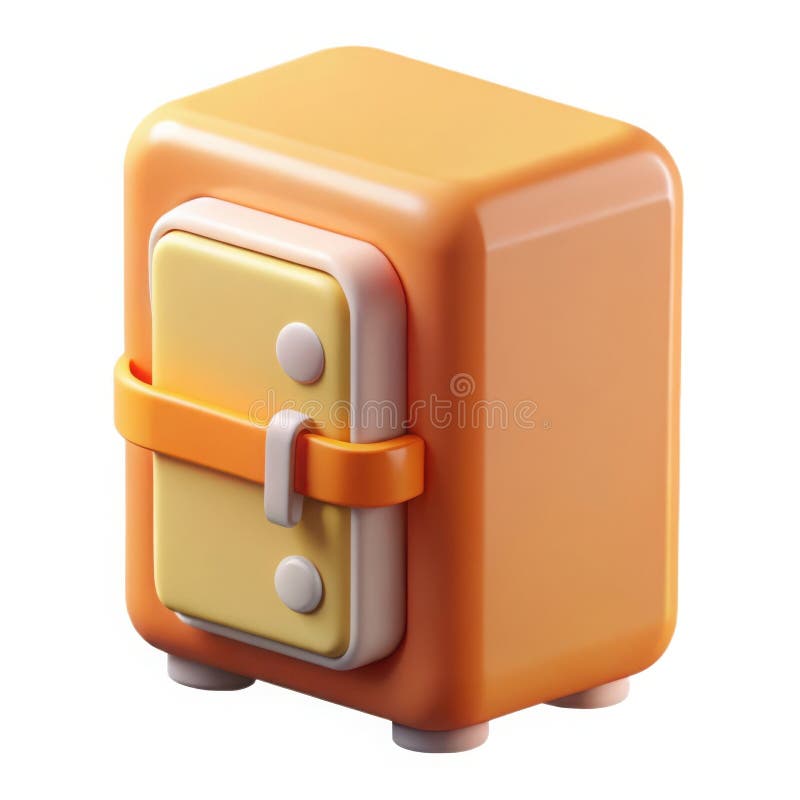 Cute Cartoon Safe Box Render Stock Illustrations – 235 Cute Cartoon ...
