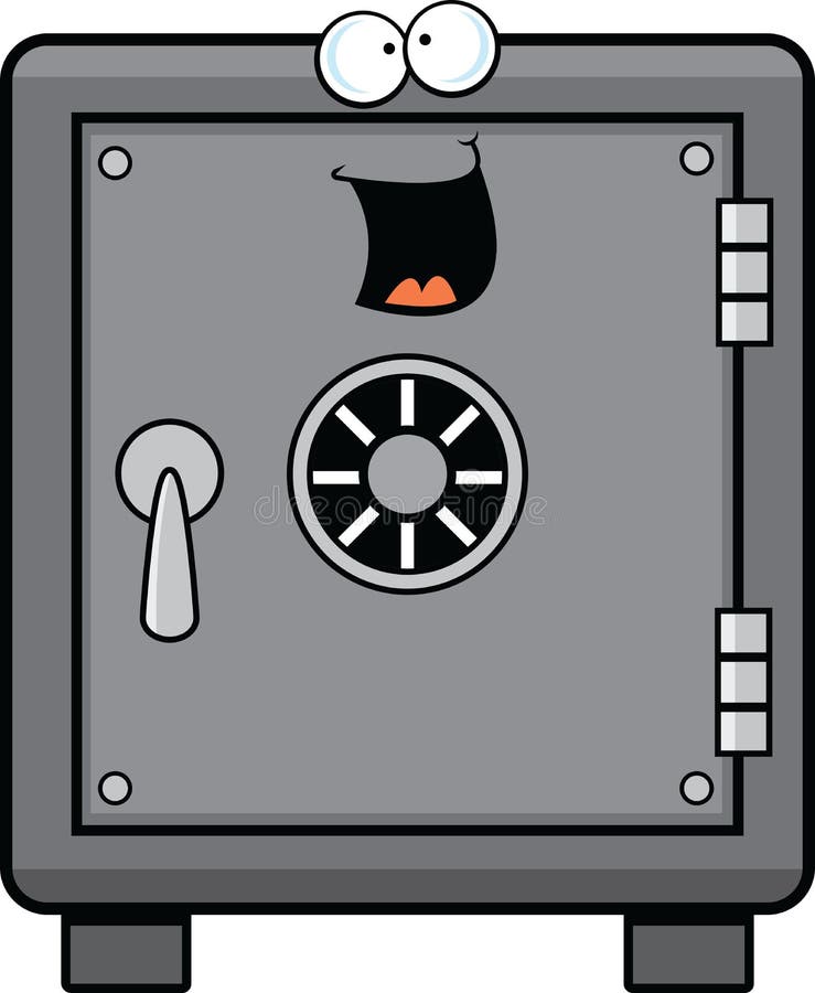 Safe Clip Art Cartoon Illustration Stock Vector - Illustration of clip ...