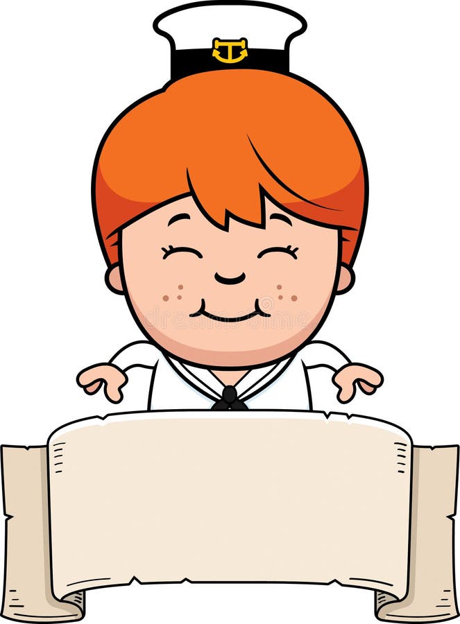 Cartoon Sailor Banner stock vector. Illustration of clip - 47526872