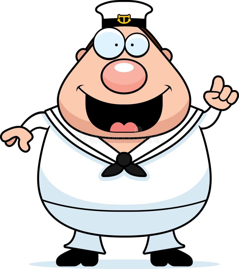 Sailor Cartoon Character Of Astronaut Helmet With White Hat Stock ...