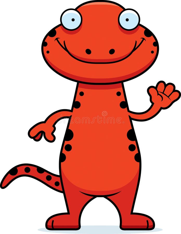 Cartoon Salamander Waving stock vector. Illustration of clipart - 47022110