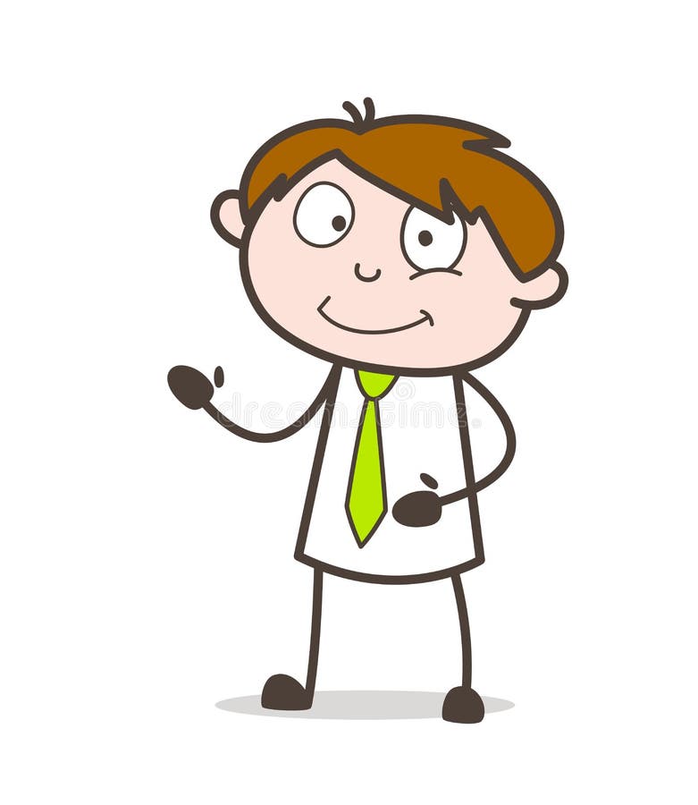 Cartoon Salesman Presentation Expression Vector Stock Illustration ... Cartoon Salesman Presentation Expression Vector Stock Illustration ...