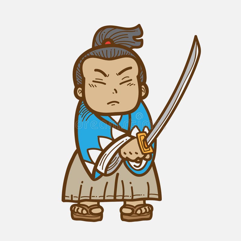 Cartoon samurai stock illustration. Illustration of people - 65272751