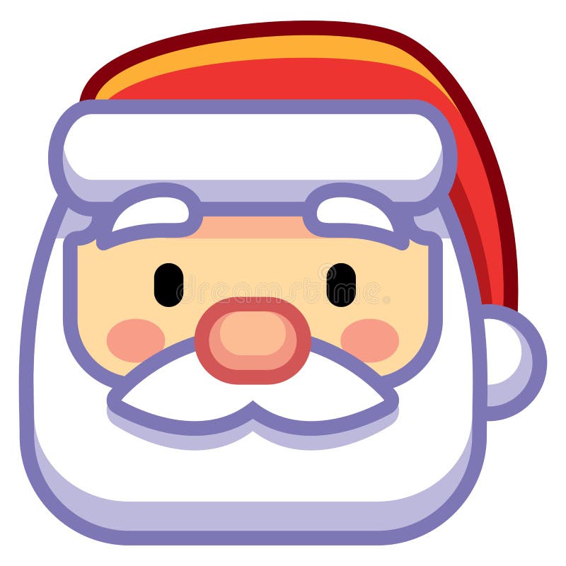 Cartoon Santa Icon Isolated on White Background Stock Illustration ...